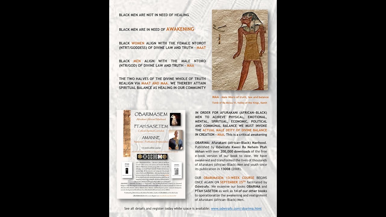 Masculine Balance - The Ntoro (God) MAA and Afurakani (African) Manhood ...