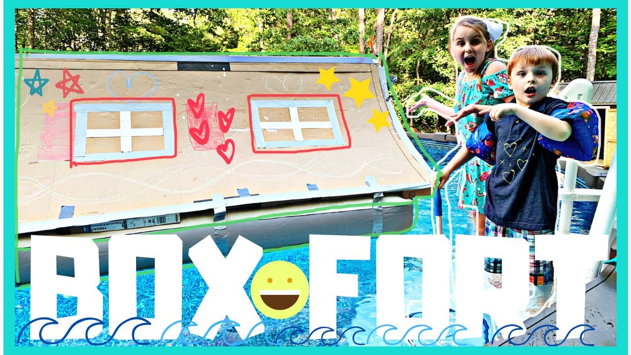 FLOATING BOX FORT ON WATER CHALLENGE! Sink Or Float?? 💦😃 - YouTube