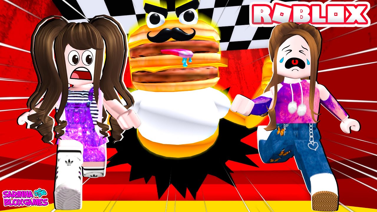 ESCAPE DO CABEÇÃO DE HAMBÚRGUER | Roblox -Escape Fast Food Obby - YouTube