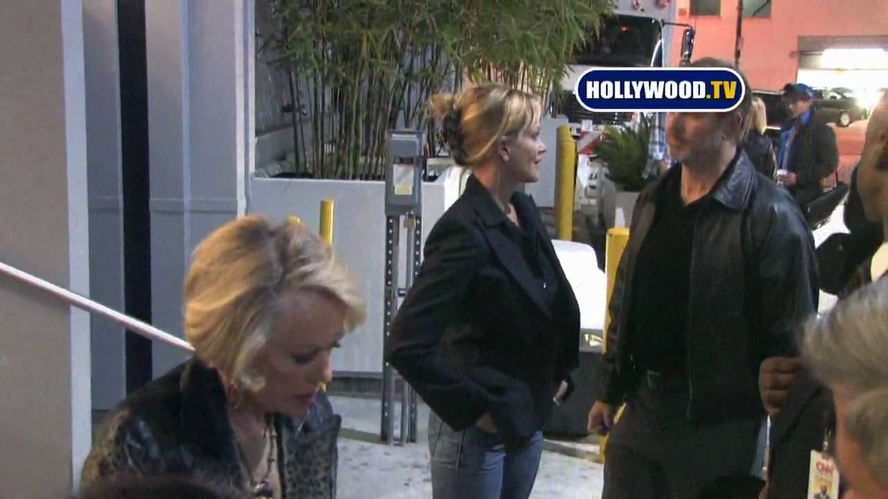 Melanie Griffith And Tippi Hedren Leave CNN - YouTube