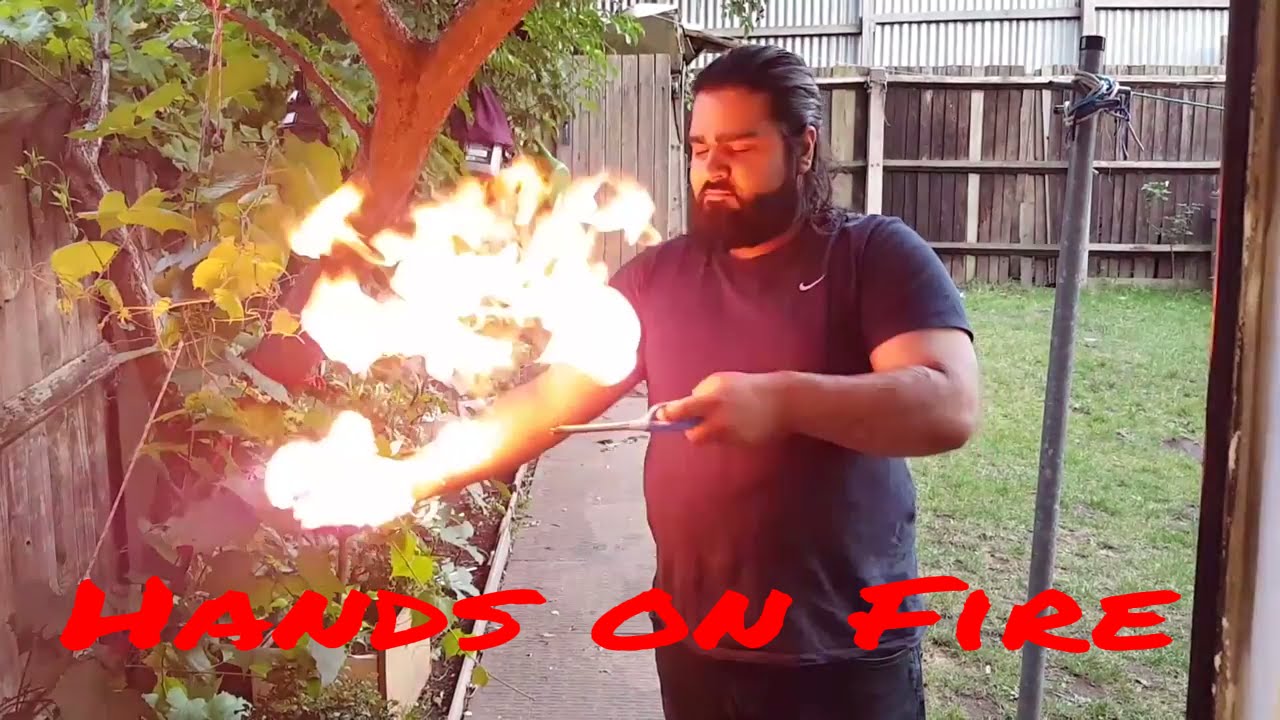 How to set your HANDS on FIRE at HOME SAFELY!!!! - YouTube
