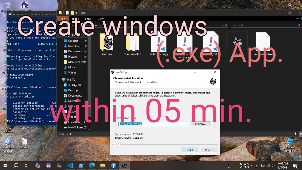 Create Your Windows (.exe) App. - YouTube