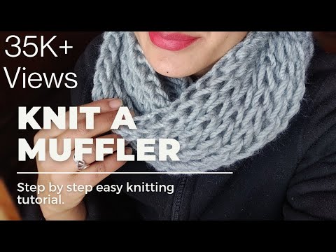 Easy & beautiful 🧣Muffler/Scarf knitting 🧶tutorial for winter 😍|Muffler ...