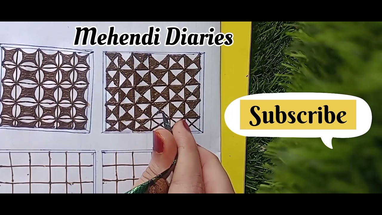 Part-1| latest mehendi grid|tips& tricks| Mehendi kaise nikale| how to ...