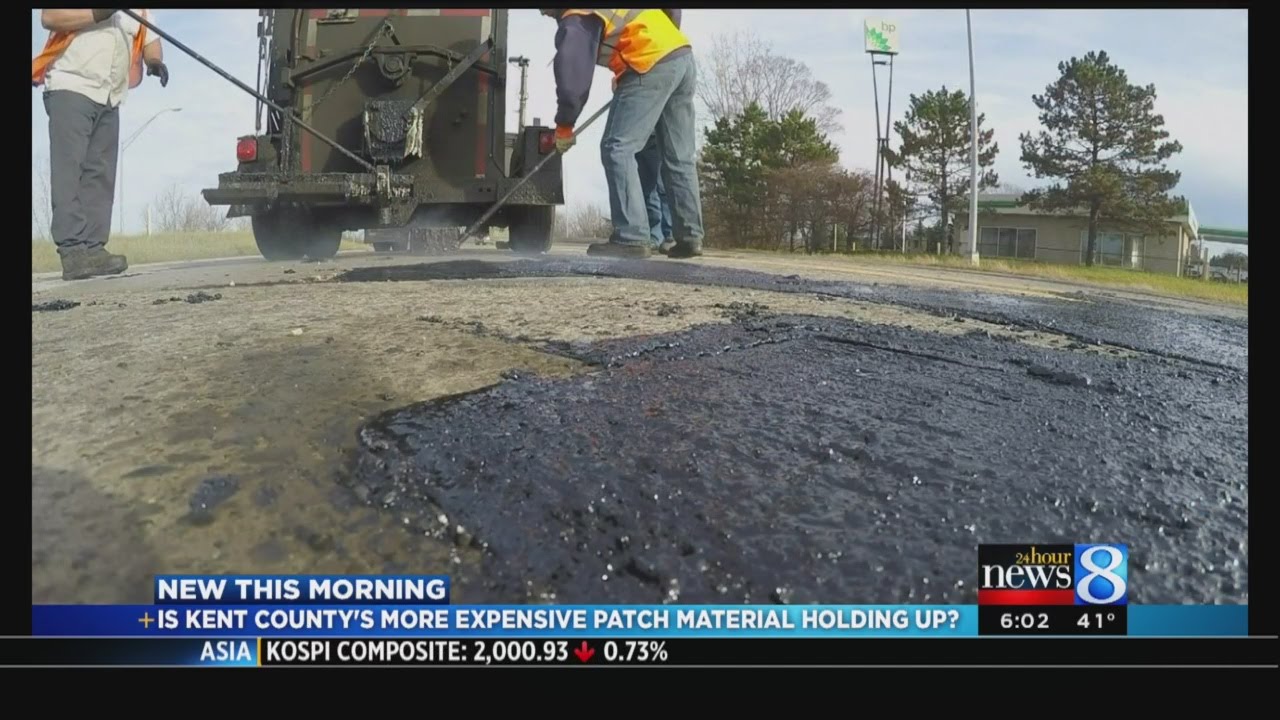 New material used to patch potholes very successful - YouTube