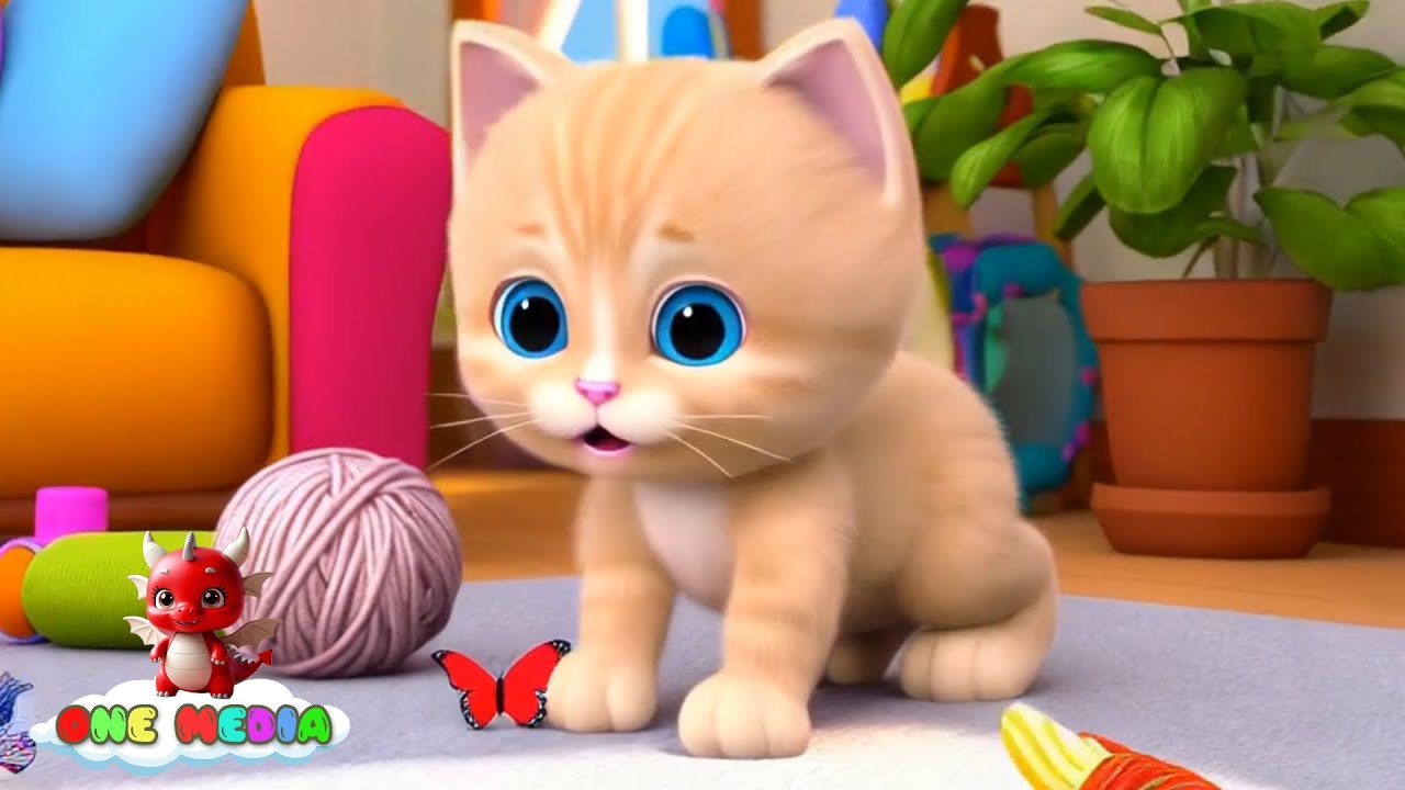 Con Mèo Kêu Meo Meo, Cầu Vòng 7 Sắc, Bé Tập Vẽ Bút Chì | Nhạc thiếu nhi ...