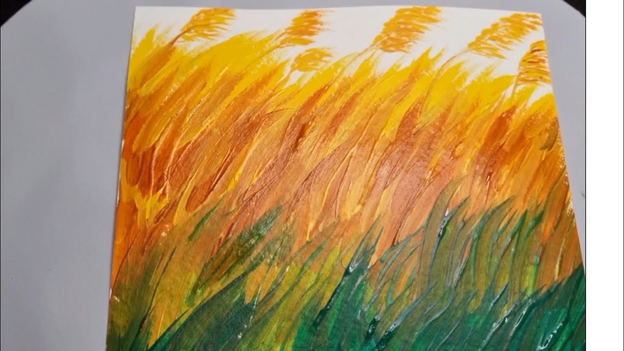 Acrylic Meadow | Painted Meadow Landscape | Acrylic Grassland | Easy ...