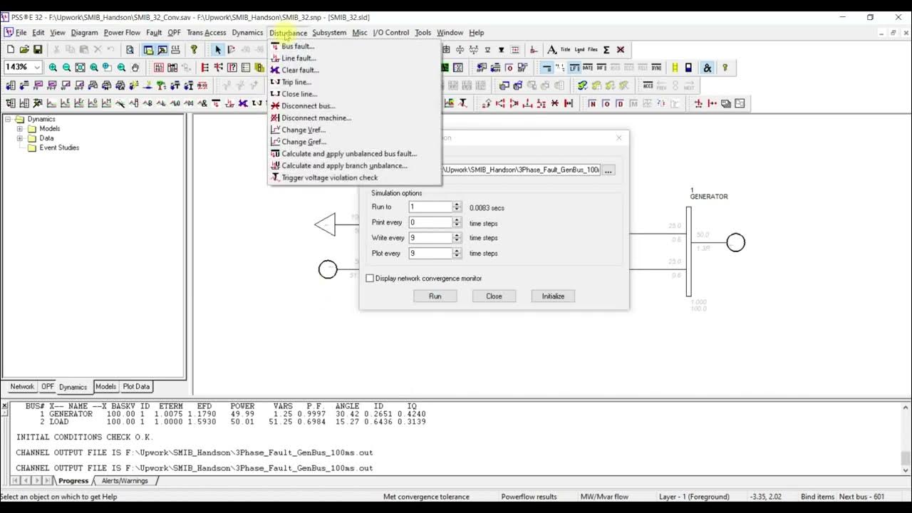 Basic Power System Analysis Using Psse Session03 Part2 Youtube