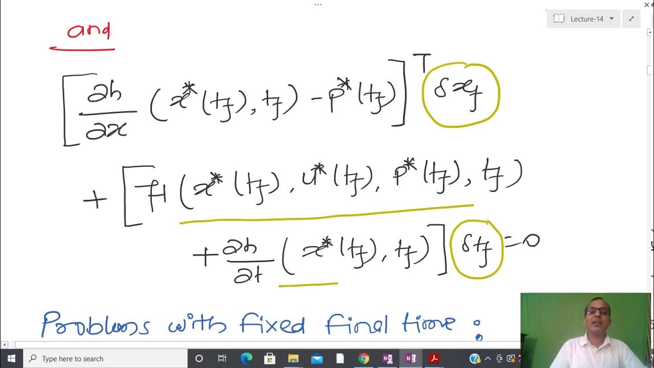 EE-564: Lecture-14: Boundary Conditions for Optimal Control - YouTube
