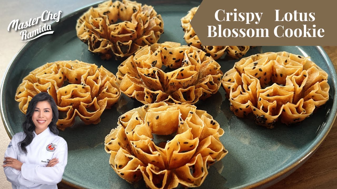 Lotus Blossom Cookies/ Dok Jok Flower Cookies /Crispy Flower Cookies ...