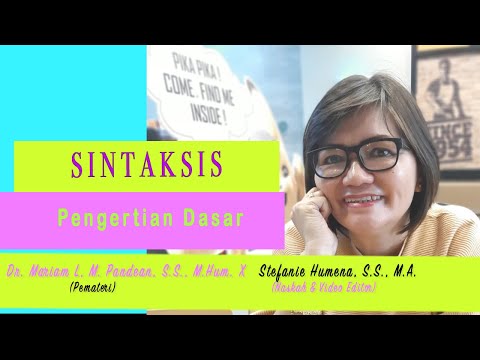 Sintaksis: Pengertian Dasar