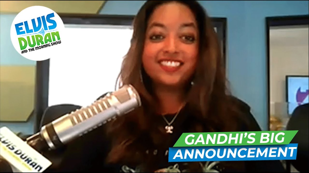 Gandhi Has A Big Announcement | Elvis Duran Exclusive - YouTube
