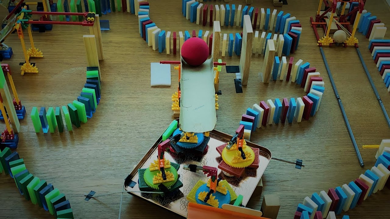 The Giant Multi-Object Domino Chain - YouTube