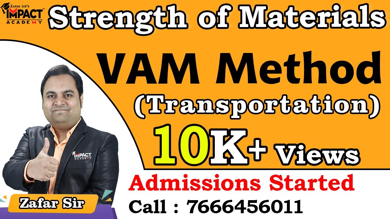 VAM Method | Transportation | Operations Research # ...