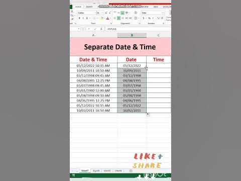 Int( ) function - Seperate Date and Time #shorts #excel #exceltips #exceltutorial #tipsandtricks ...