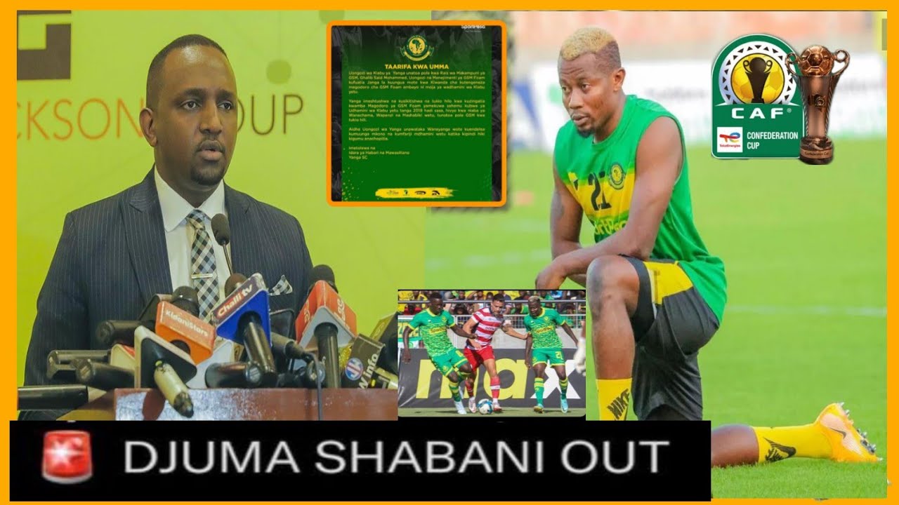 🔴Breaking:Pigo zito kwa Yanga "Djuma Shabani Out" Uongozi watoa sababu ...