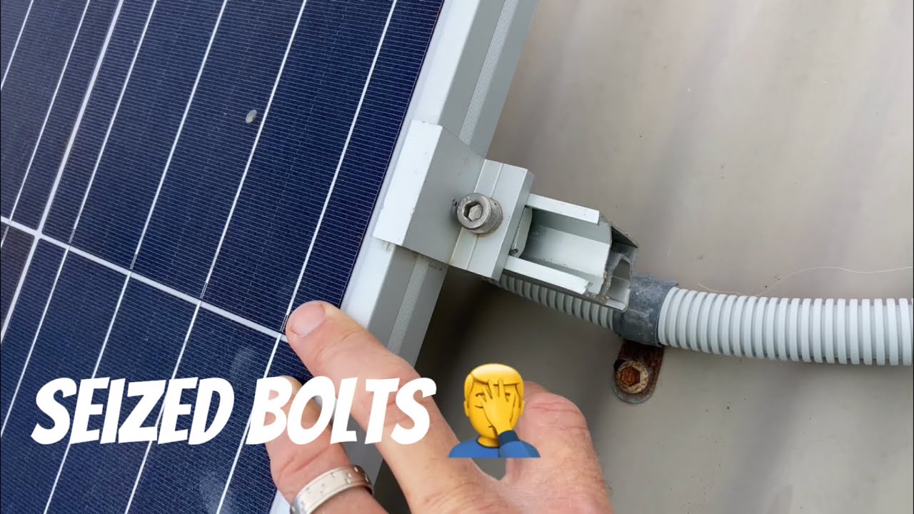 How to remove solar panels where the clamps are all seized the easy way ...
