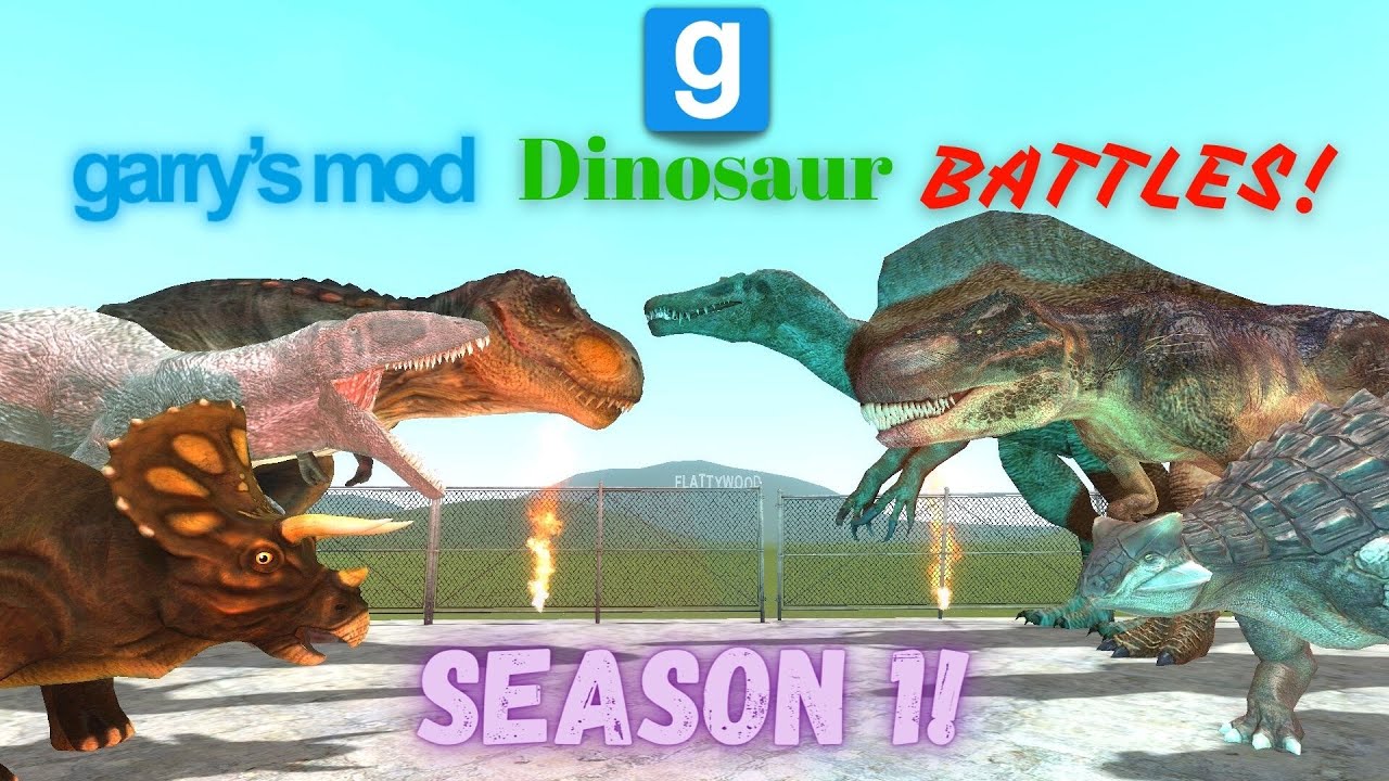 ALL DINOSAUR BATTLES | Gmod Dinosaur Battles Season 1 - YouTube