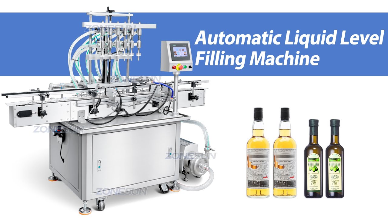 How to Use ZS-VTZL100 Automatic 6 Heads Whiskey Bottle Liquid Level ...
