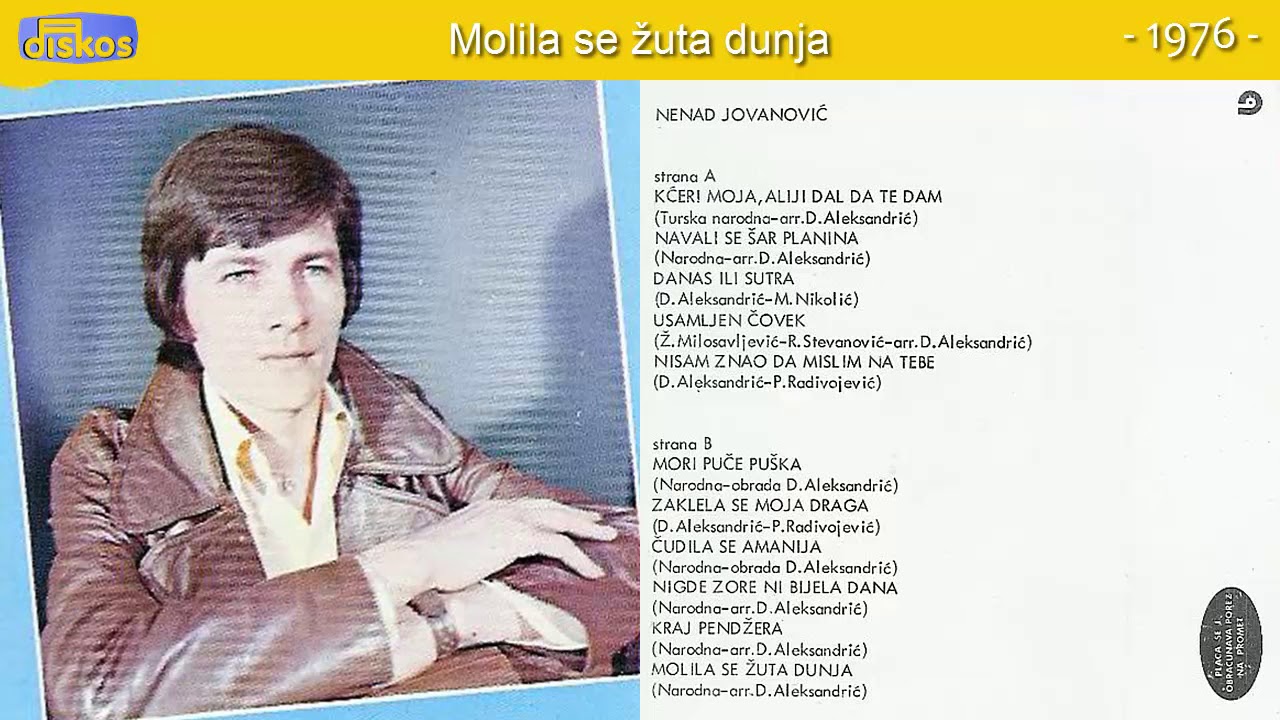Nenad Jovanovic - Molila se zuta dunja - (Audio 1976) - YouTube