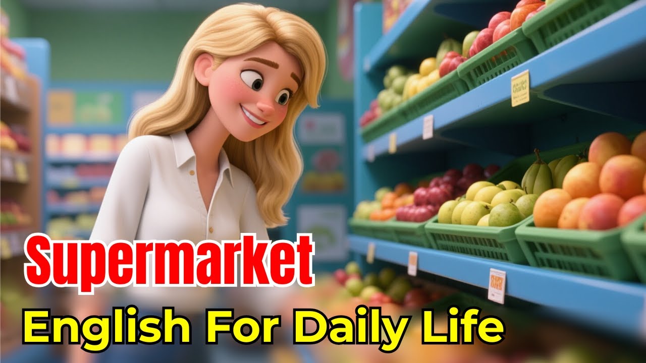 Supermarket English Conversation | Easy Daily English for Beginners ...