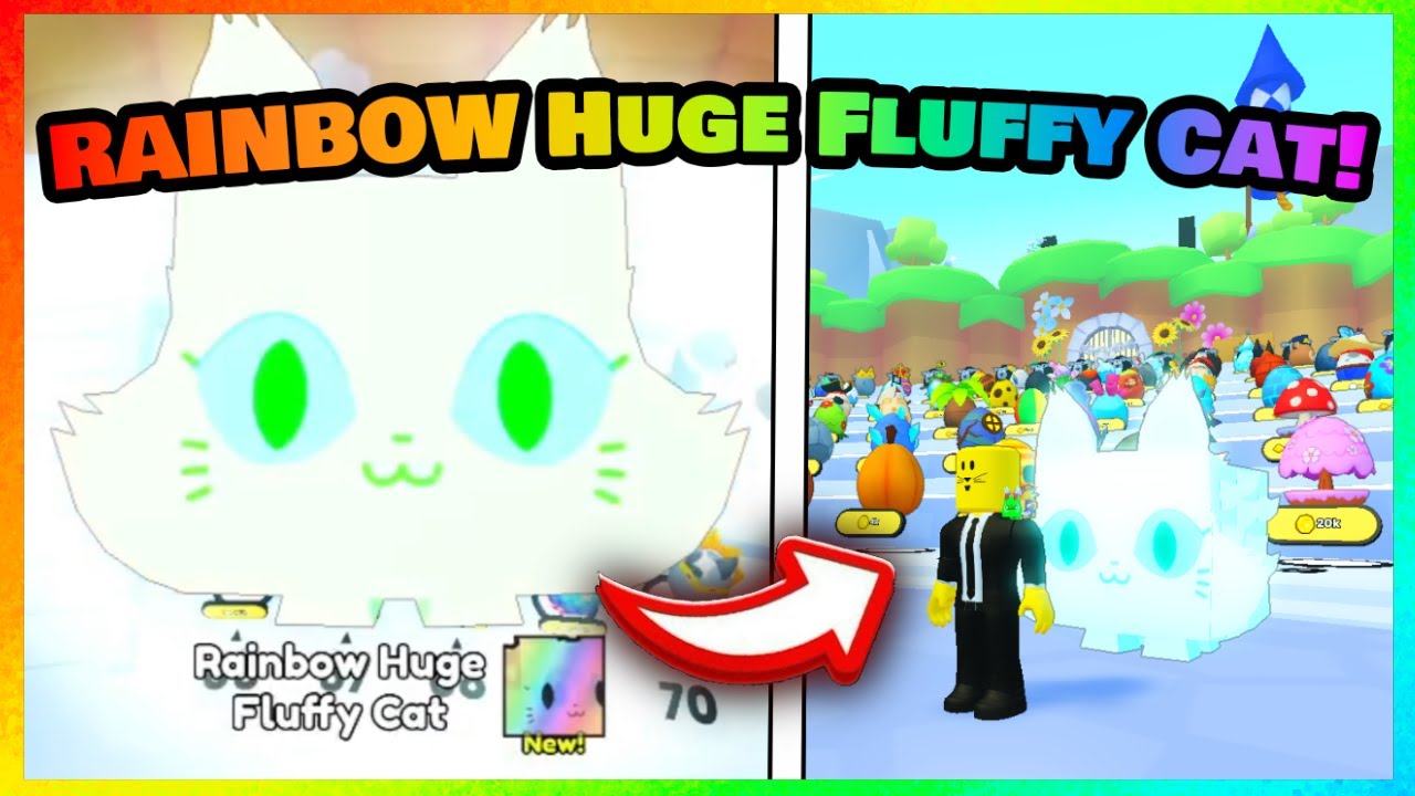 *HATCHING* 🌈RAINBOW🌈 HUGE FLUFFY CAT ON CAMERA! 📸 (Pet Simulator 99 ...