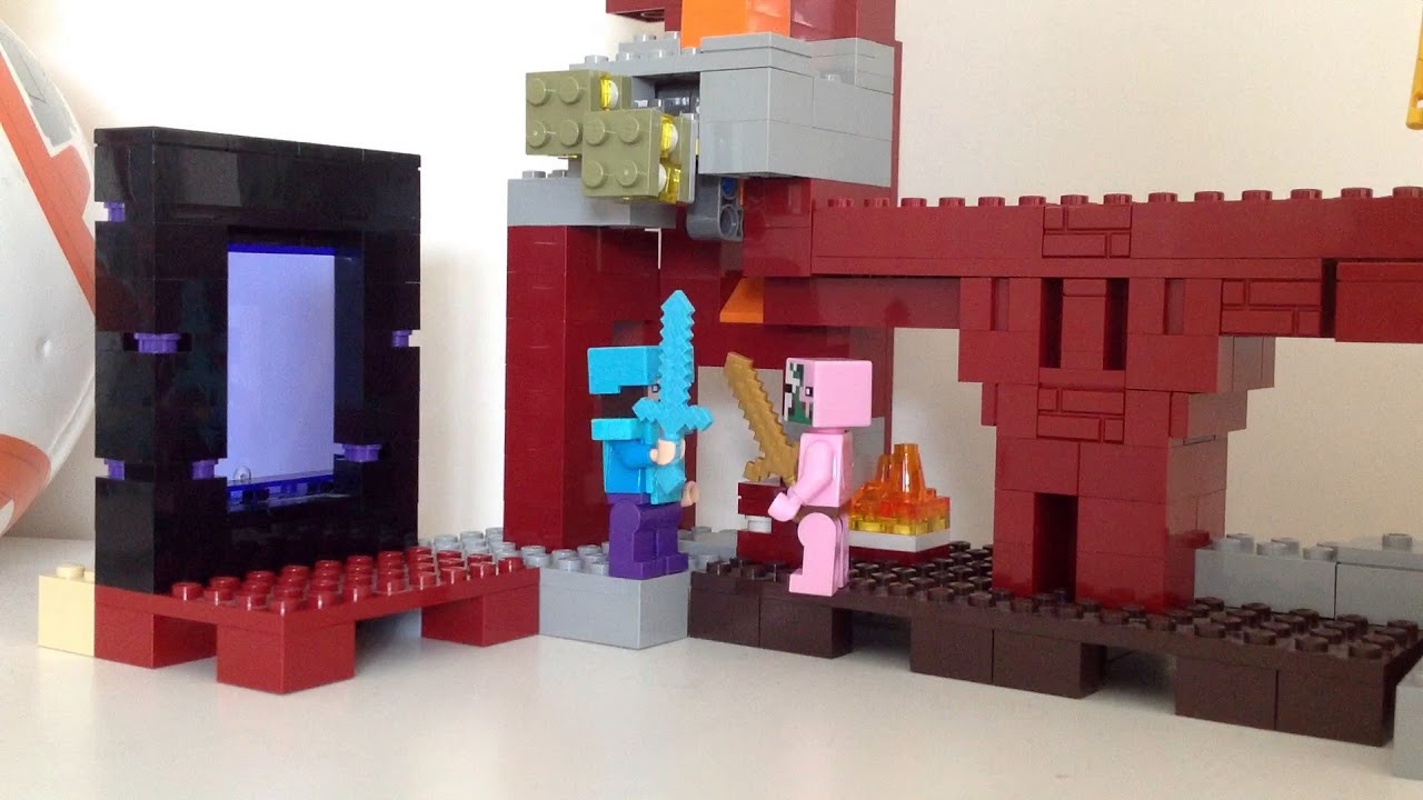 Lego Minecraft stop motion nether - YouTube