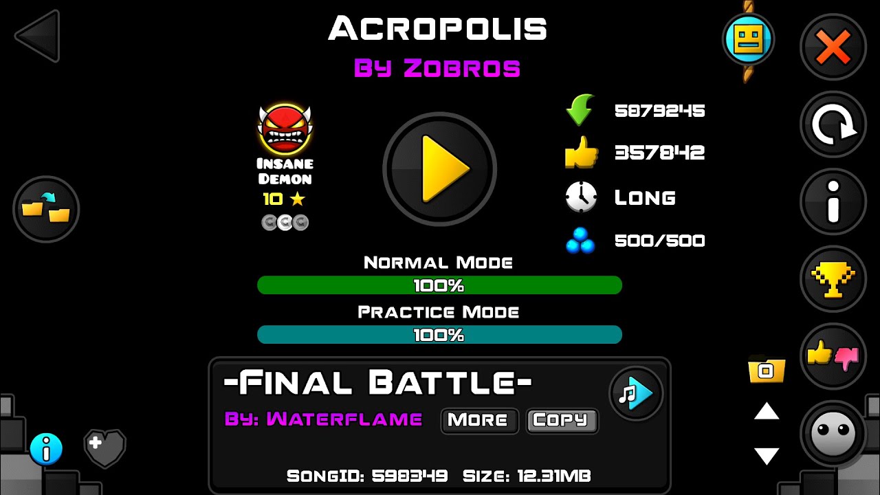 “ACROPOLIS” by Zobros (Insane Demon) | Geometry Dash 2.11 - YouTube