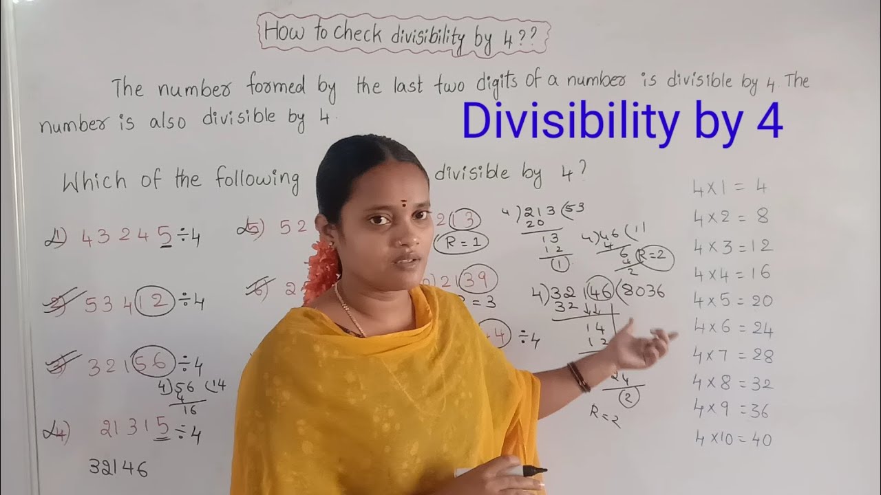 Divisibility by 4||Divisibility rules - YouTube