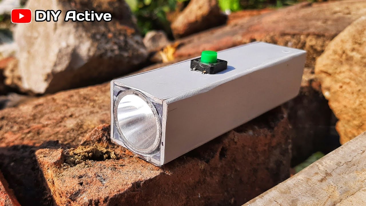 Torchlight ।। how to make supar bright rechargeable flashlight ।। diy ...