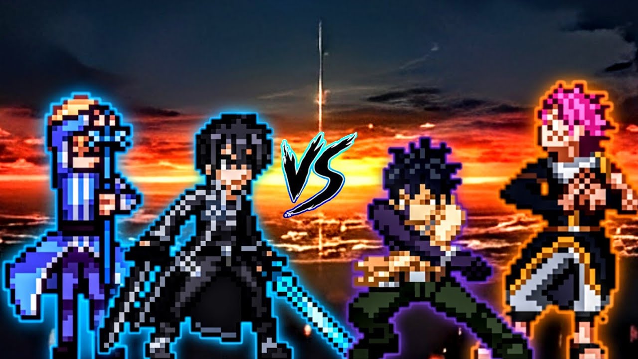 Kirito V2 OP (3 forms) & Eugeo VS Natsu OP (all form) & Gray OP in Jump ...