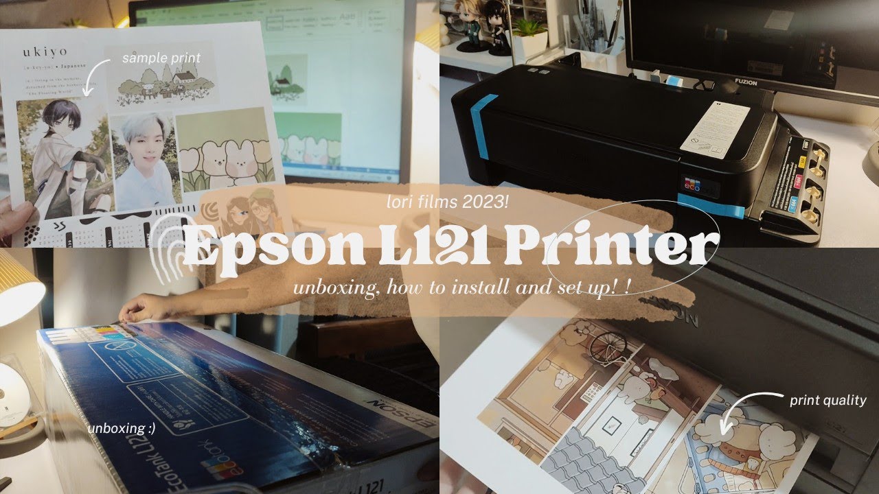 🌱 EPSON L121 Continuous Ink printer unboxing, set up & installation! ☁️ ...