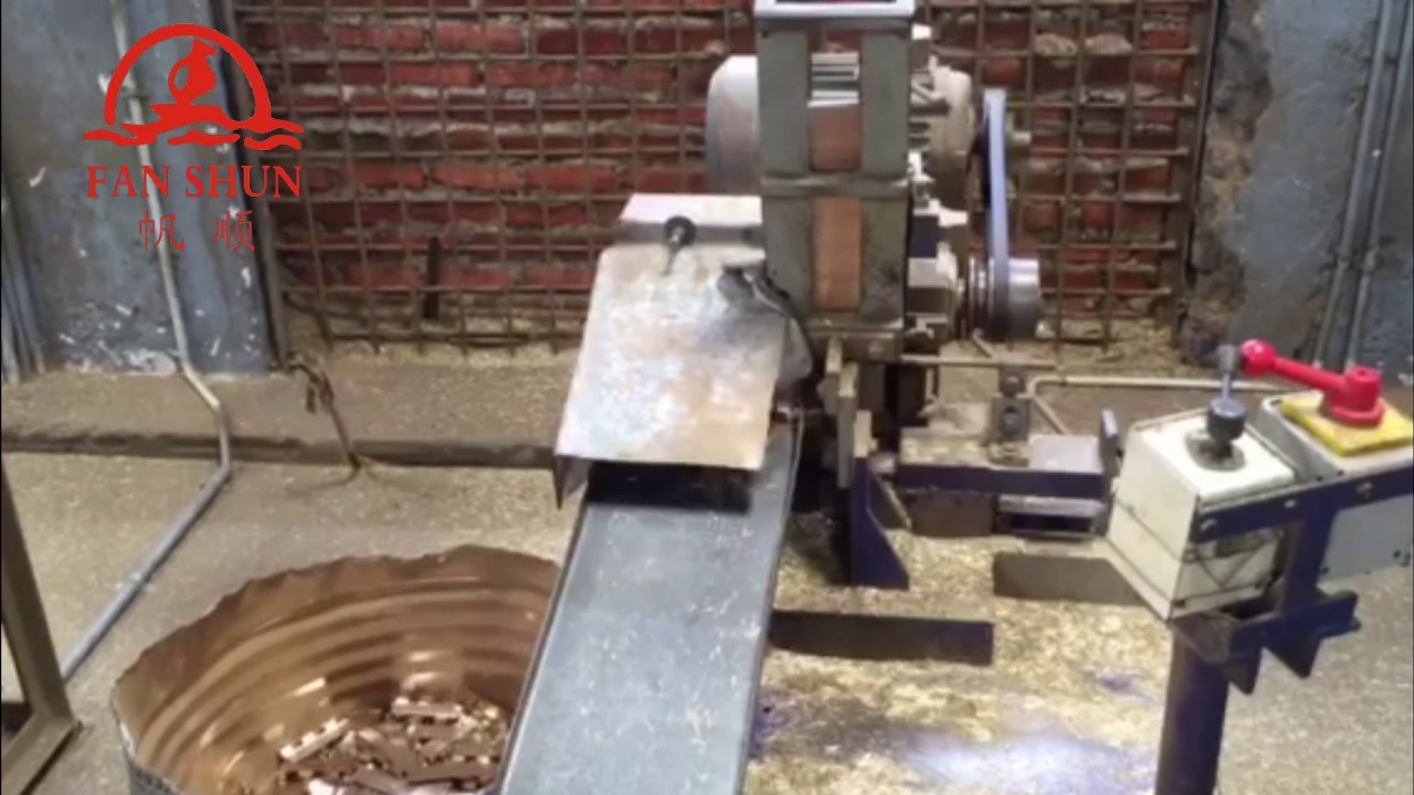 semi auto slot mailling machine brass hinge making machines line - YouTube