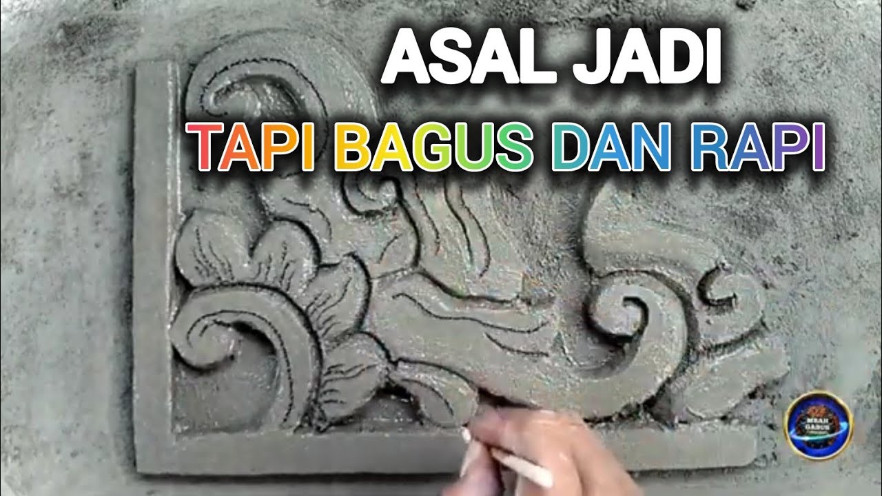 UNIK KEREN !!! MEMBUAT RELIEF DINDING SIKU UKIR - YouTube