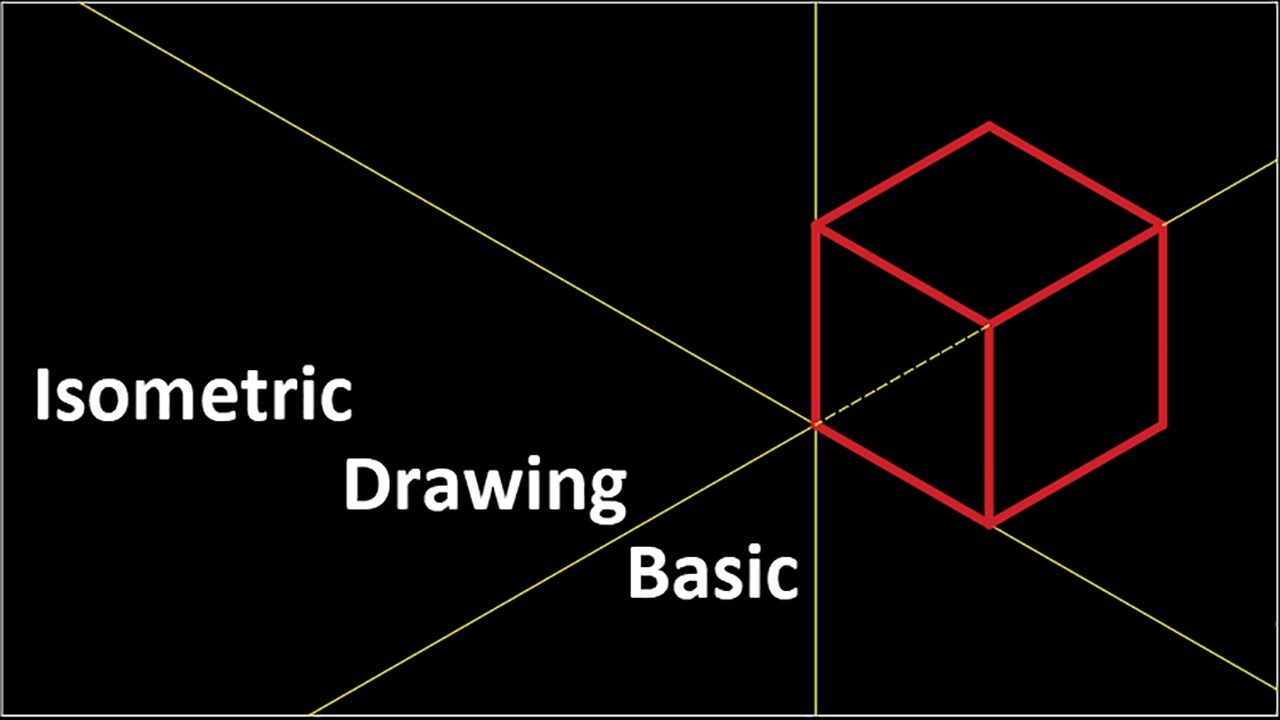 Basic isometric drawing in AutoCAD 2D with simple cube - YouTube