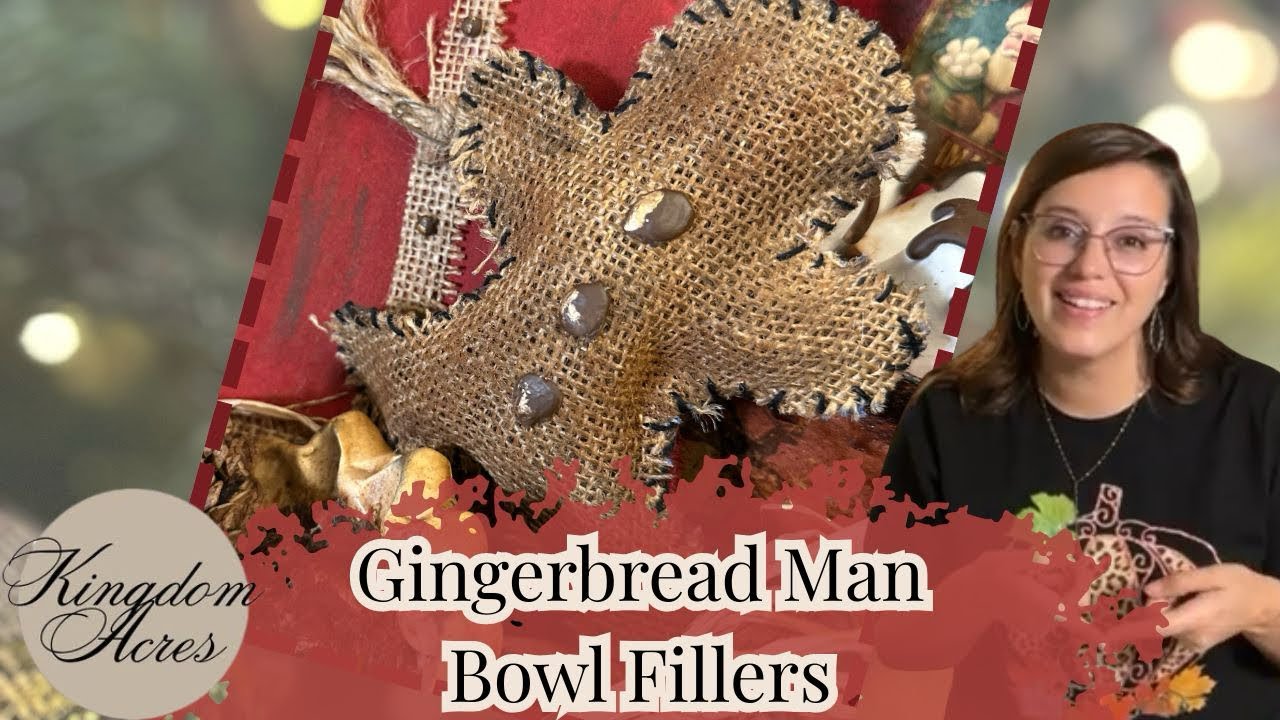 Gingerbread Man Bowl Fillers | Easy Christmas Decor Ideas - YouTube