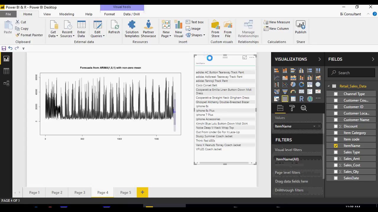 Power BI Custom Visual for ARIMA Forecasting - DIY -44-of-50 - YouTube
