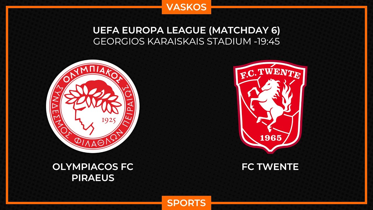 🔴 LIVE | ΟΛΥΜΠΙΑΚΟΣ - ΤΒΕΝΤΕ | ΕUROPA LEAGUE | OLYMPIACOS - TWENTE | 12 ...