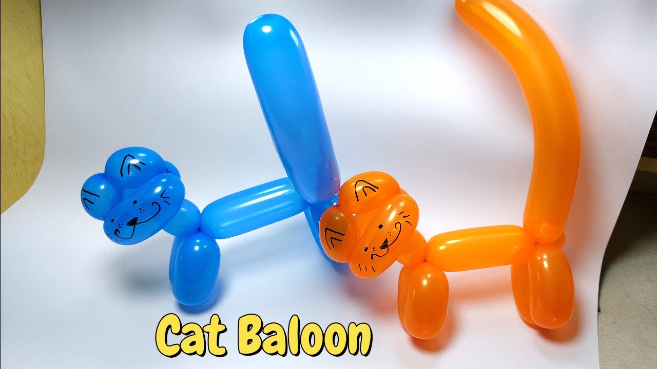 How to make cat balloon. how to make balloon animals. balloon animals ...