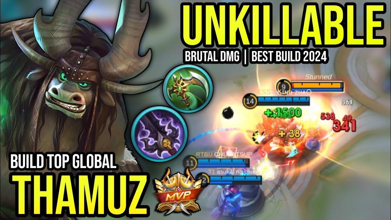 THAMUZ BEST BUILD 2024 | BUILD TOP GLOBAL THAMUZ GAMEPLAY | MOBILE ...