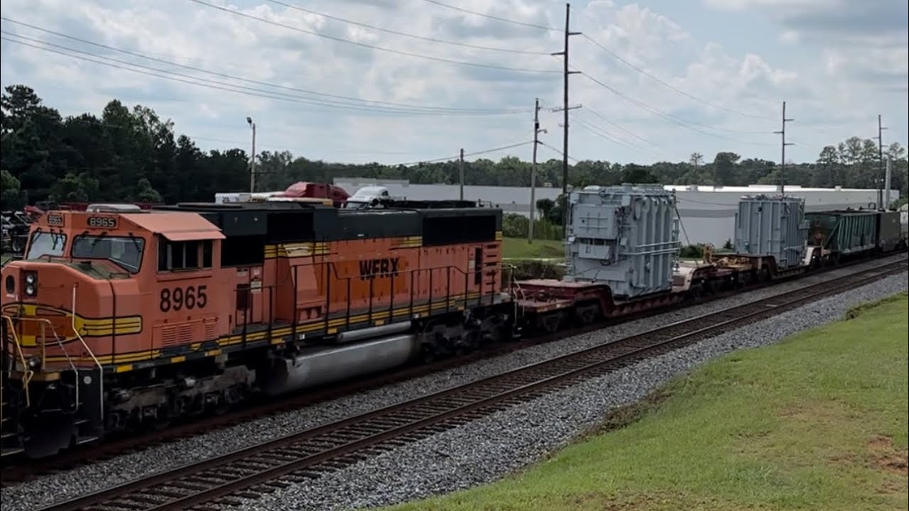 NS4547, WFRX8965, High and Wide, Rail Sections all in one through ...