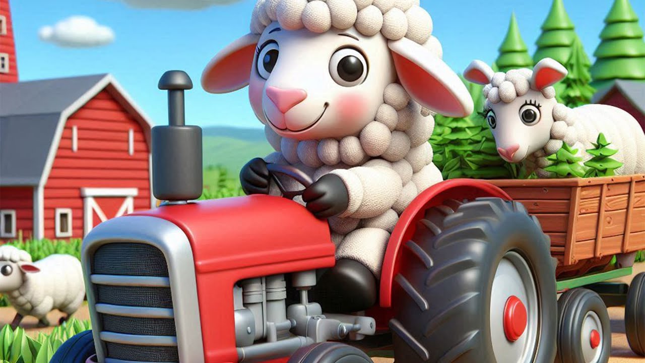 Oita pleaca la munca cu tractorul rosu (30 MIN) - Cantece pentru copii ...