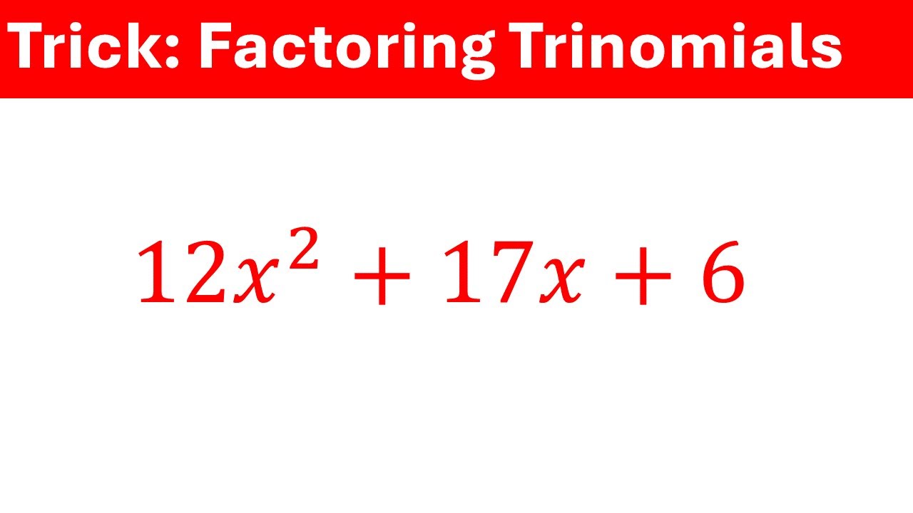 Trick: Factoring Trinomials I Cool way I JEE MAIN I ADVANCE I NEET I ...
