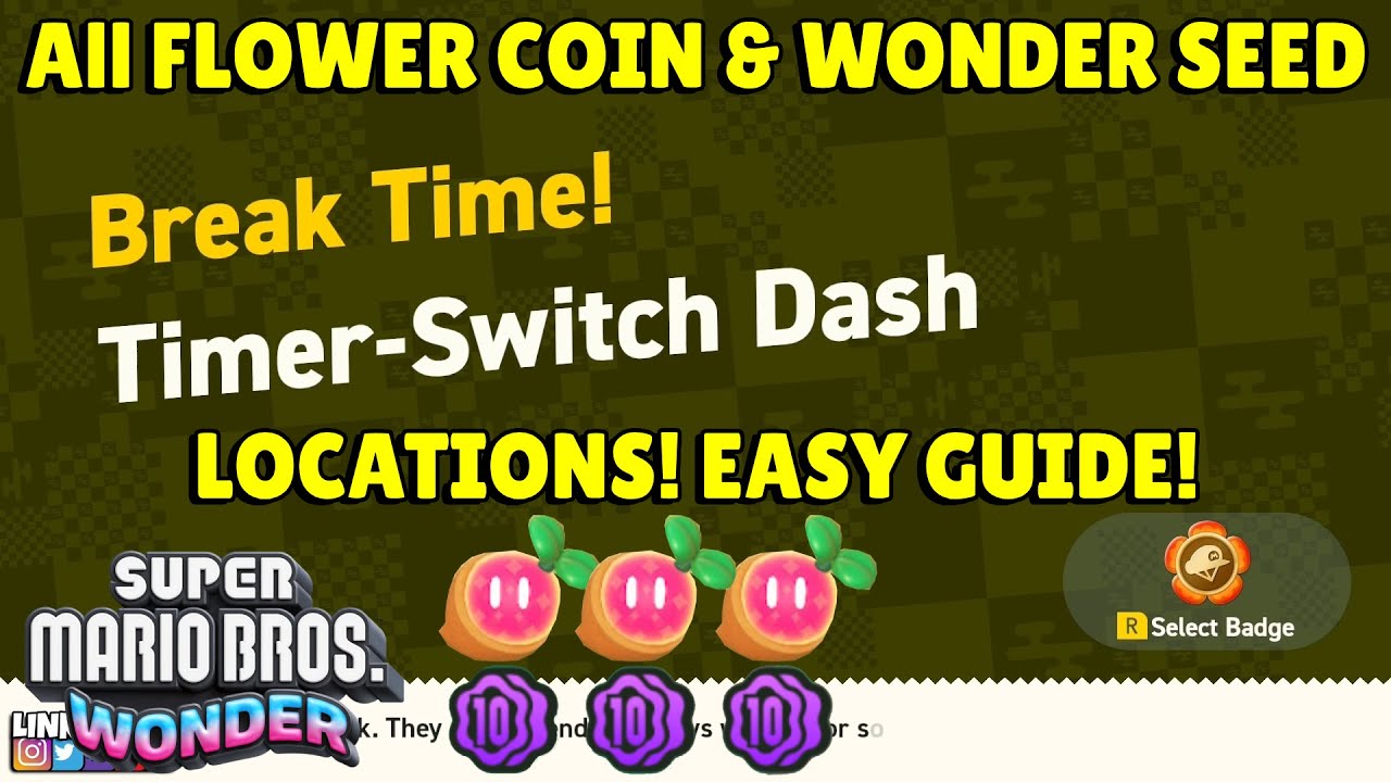 Mario Wonder | Break Time Timer Switch Dash Guide | Shining Falls - YouTube