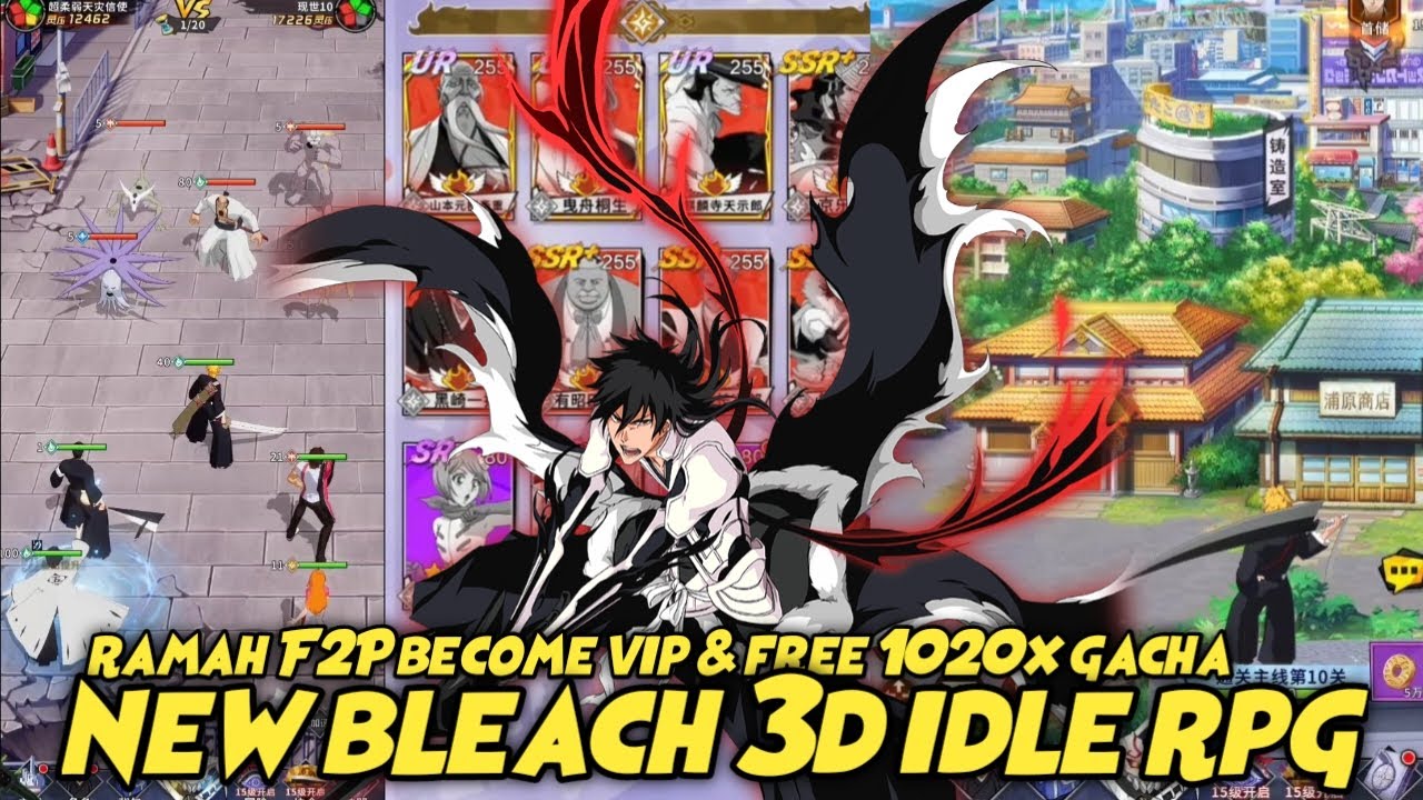Baru Ramah F2P Bleach 破面 free 1020x Gacha & dpt VIP sesuai LVL Akun ...