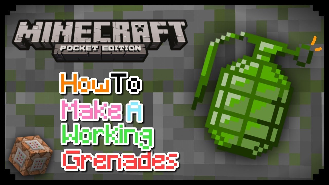 HOW TO MAKE A WORKING GRENADES IN MCPE 1.1/1.0.9/1.0.8 | MCPE CREATION ...