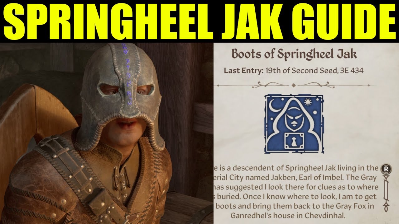 Oblivion Remastered - Boots of Springheel Jak Quest Guide Walkthrough (How to look for clues ...