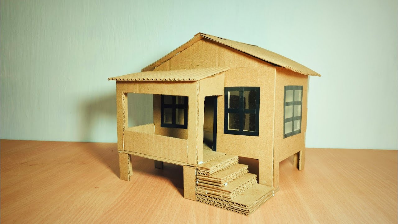 How to Make a Beautiful Cardboard House | Make Small Cardboard House 🏠 ...