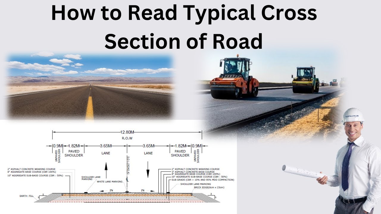How to Read Drawing (Plan & Profile of Road) Typical Cross Section Road ...