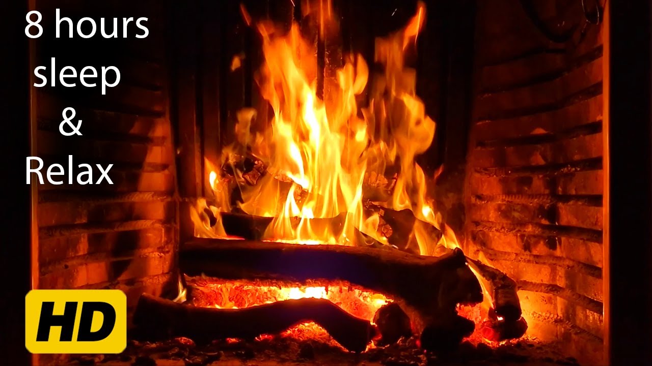 Beautiful Relaxing Fireplace 🔥 - 8 hours House Fire - (NO ADS ...